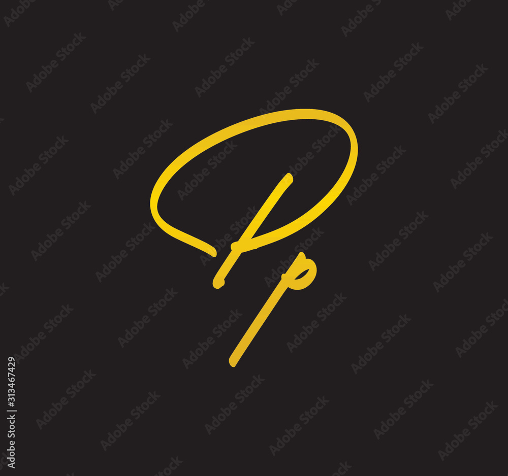 Cursive Letter Gold Alphabet Handwritten Signature Calligraphy Stock ...