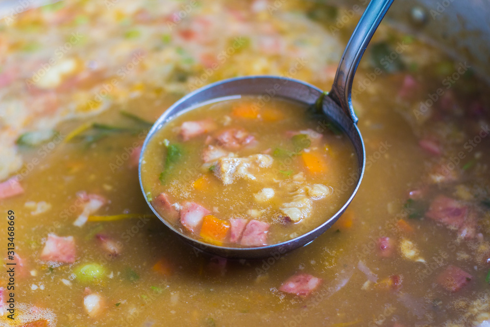 Mocoto Brazilian food made from cow's feet, stewed with beans and ...