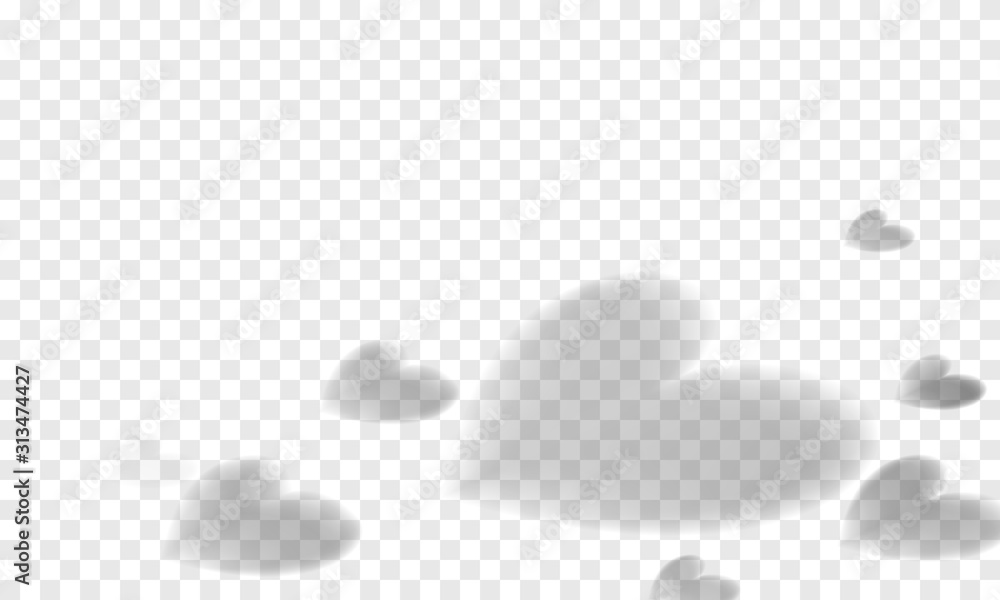 Shadow of heart overlay effects for mockup. Photo-realistic vector ...