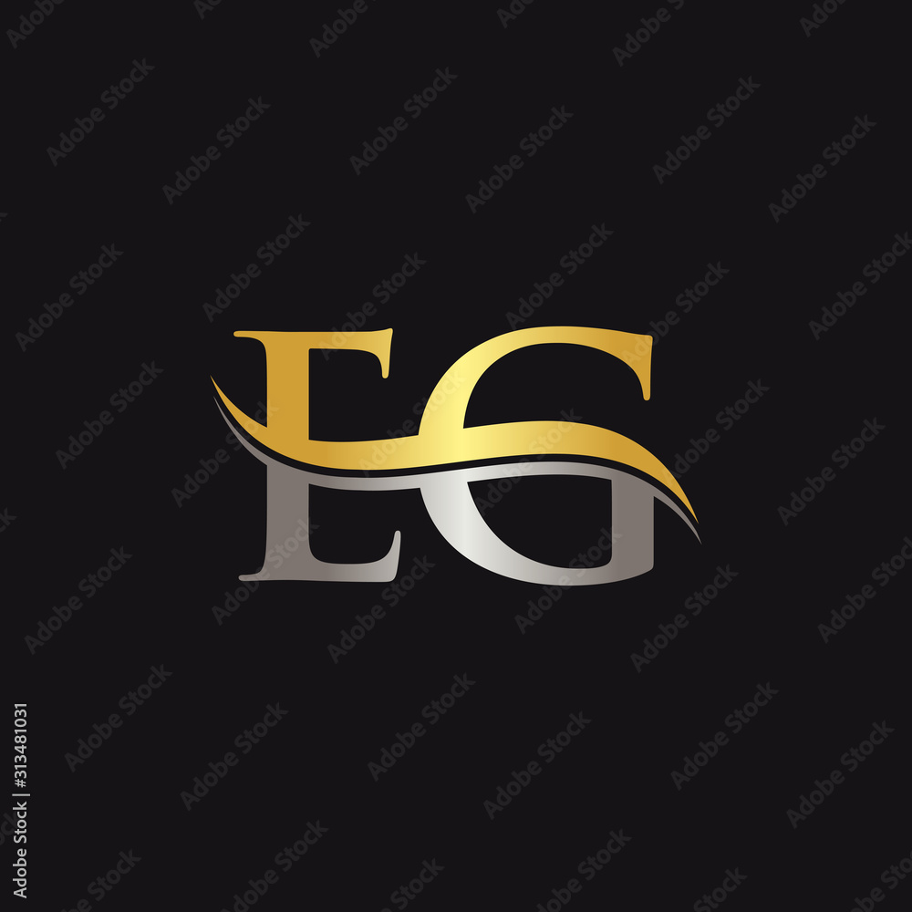 Initial EG Letter Linked Logo Business Vector Template. Gold And Silver ... Initial EG Letter Linked Logo Business Vector Template. Gold And Silver ...