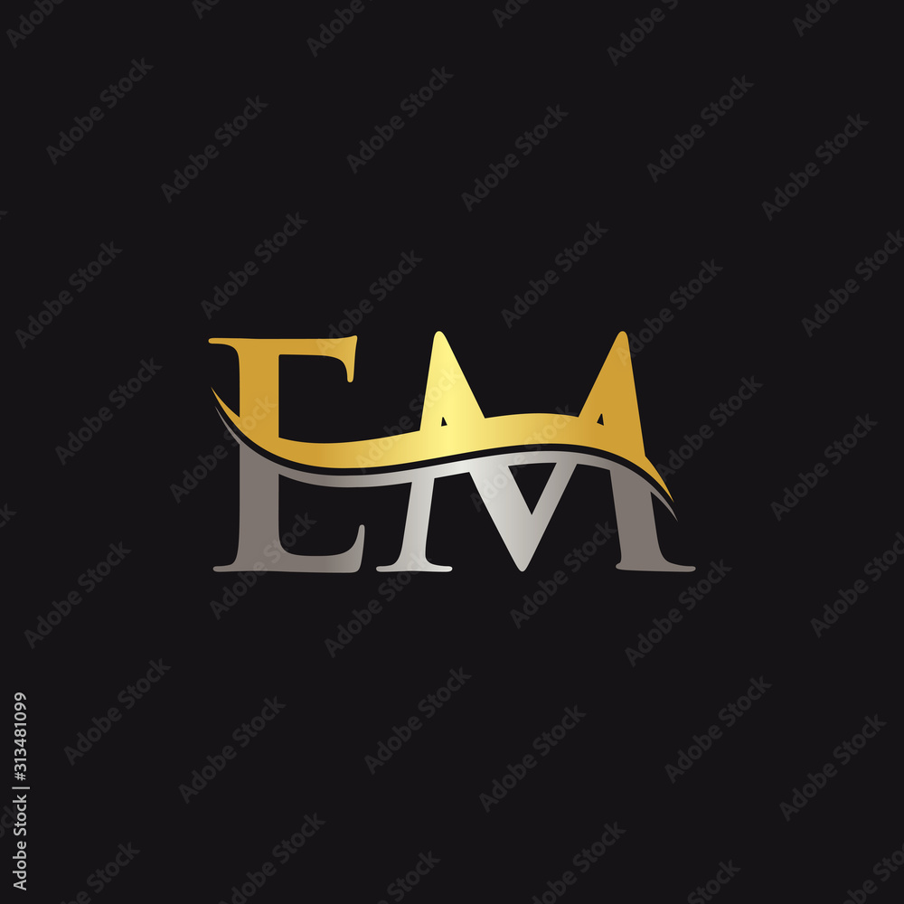 Initial EM Letter Linked Logo Business Vector Template. EM Logo Design ...