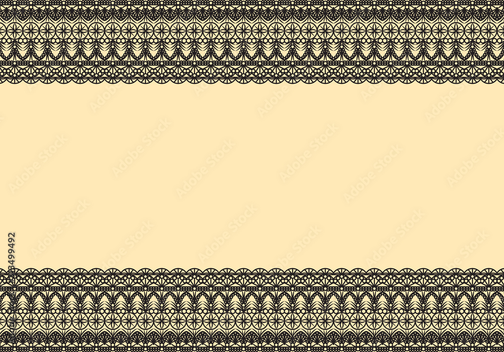 Cream Lace Border Clip Art