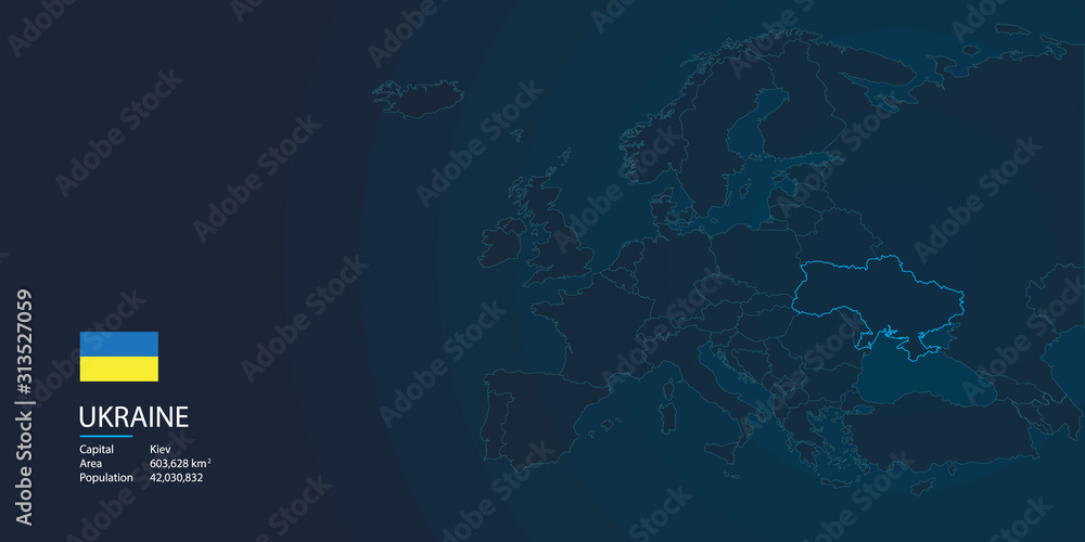 ukraine map background with flag Stock Vector | Adobe Stock