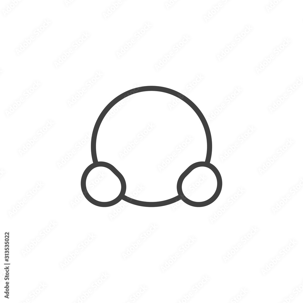 H2S molecular geometry line icon. linear style sign for mobile concept ...