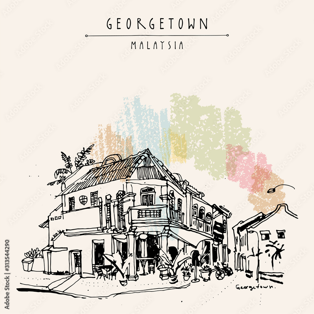 Georgetown, Penang, Malaysia, Southeast Asia. Cozy eclectic colonial ...