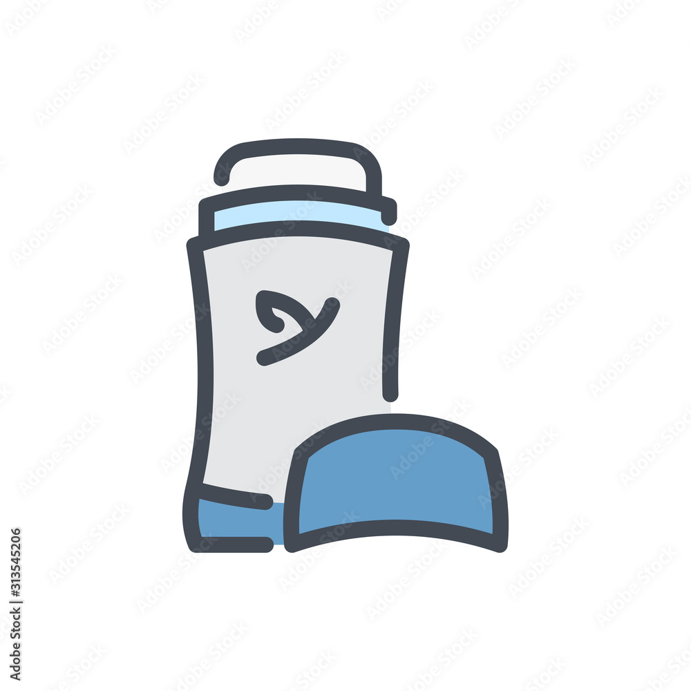 Deodorant stick color line icon. Antiperspirant stick vector outline ...