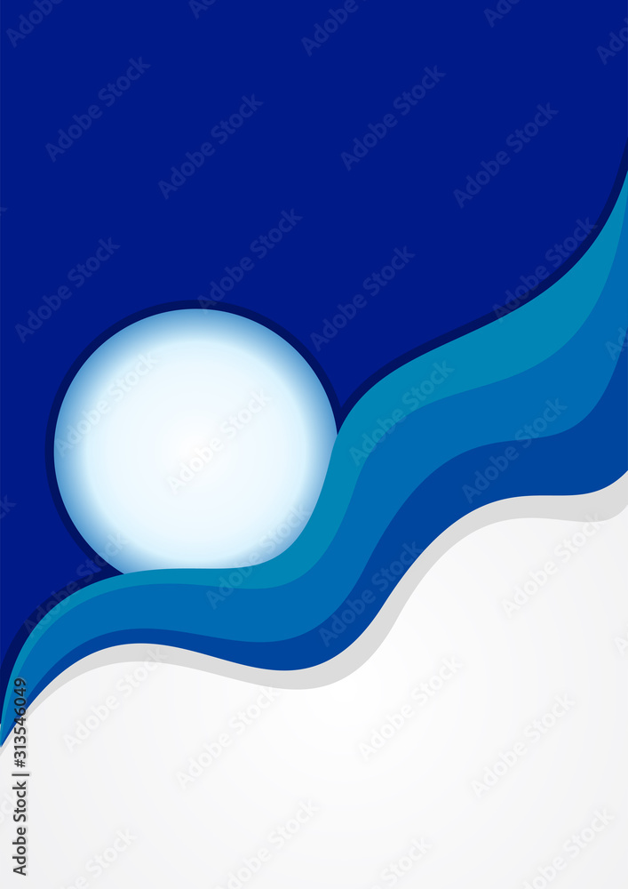 Blue Letterhead Background Border Vector Stock Vector | Adobe Stock