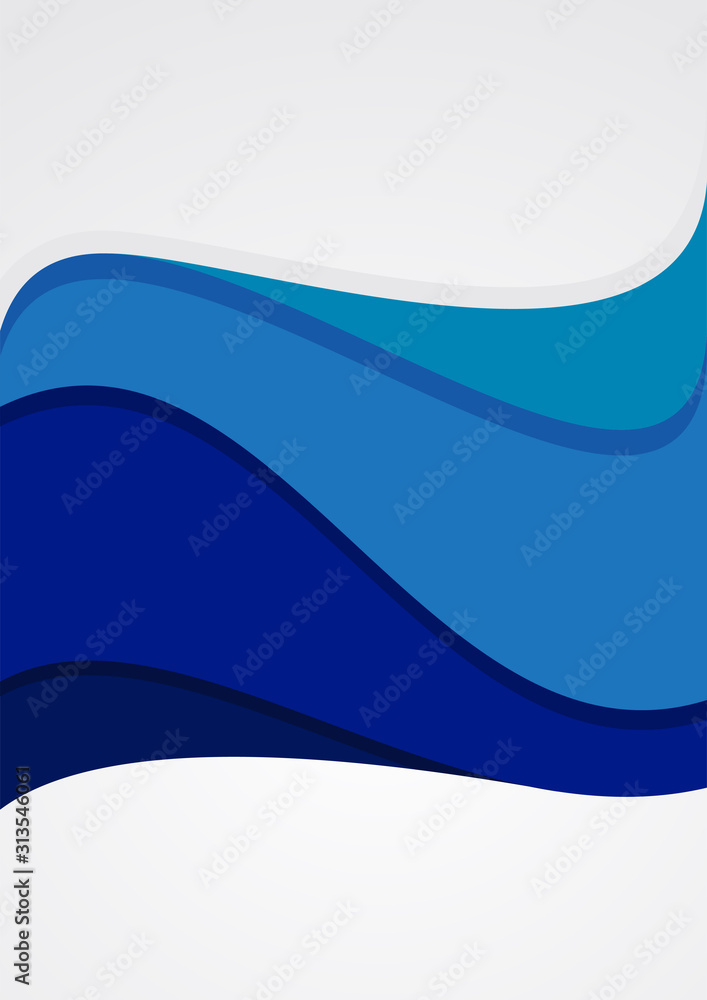 Blue Letterhead Background Border Vector Stock Vector | Adobe Stock
