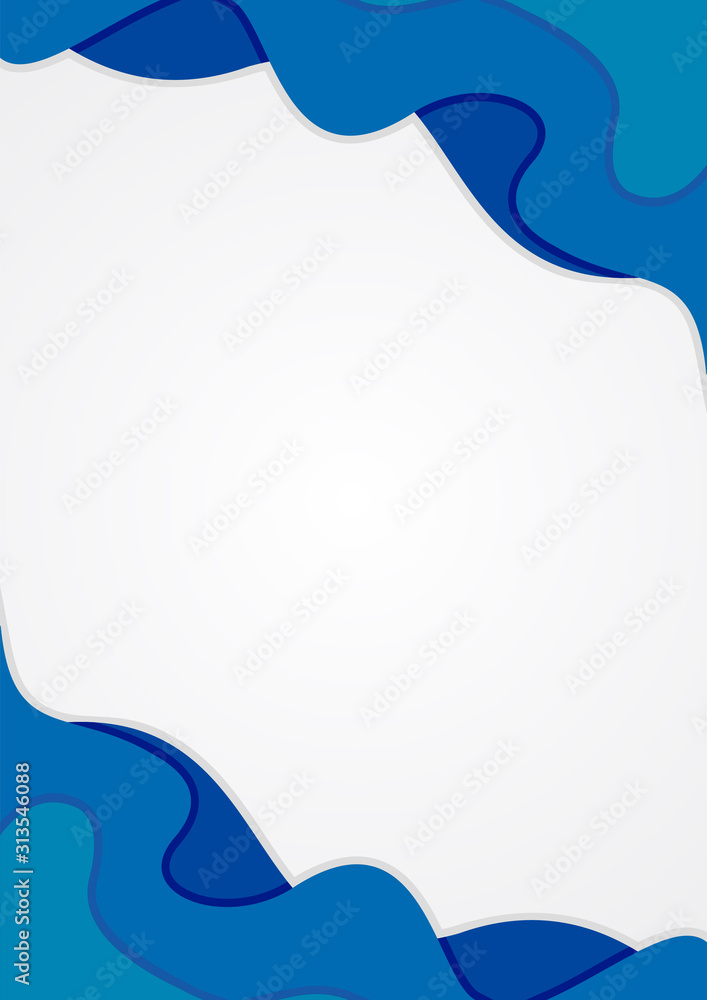 Blue Letterhead Background Border Vector Stock Vector | Adobe Stock