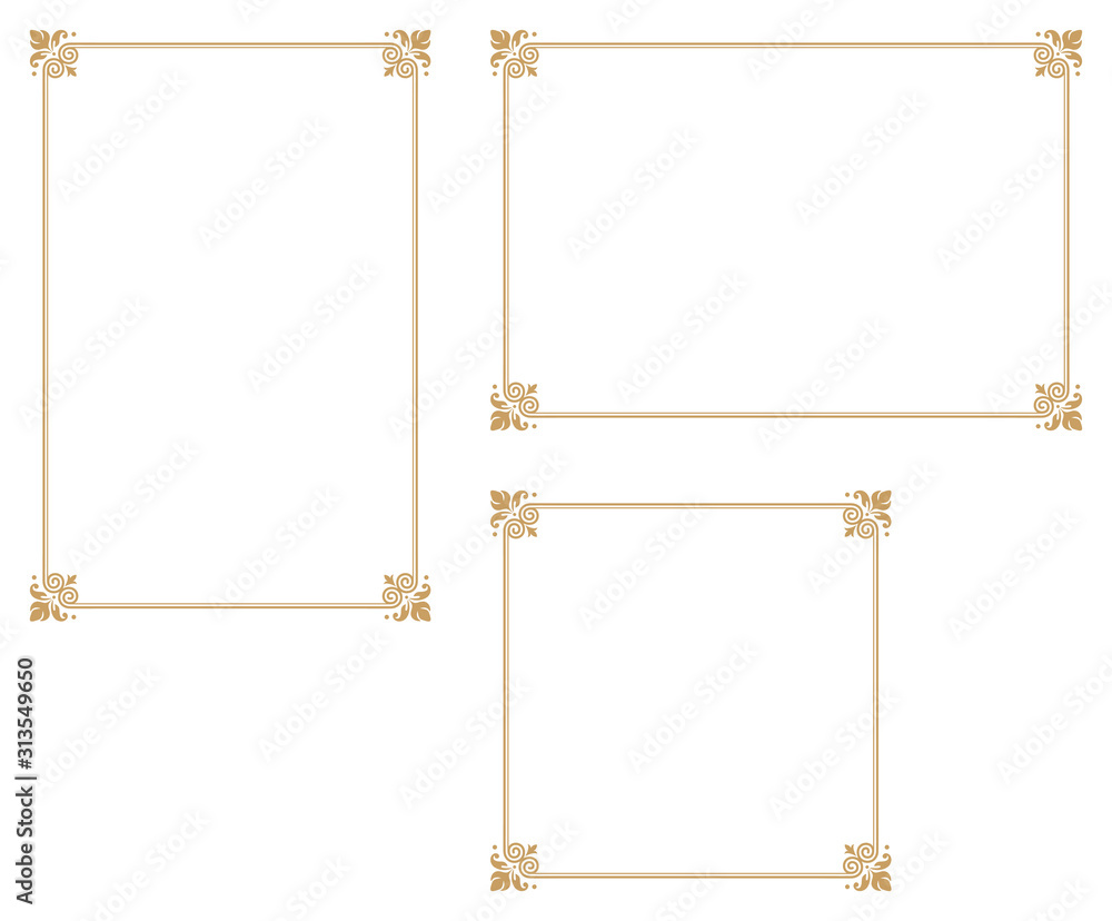 Decorative frame.A frame that gave a change in size to the same design ...