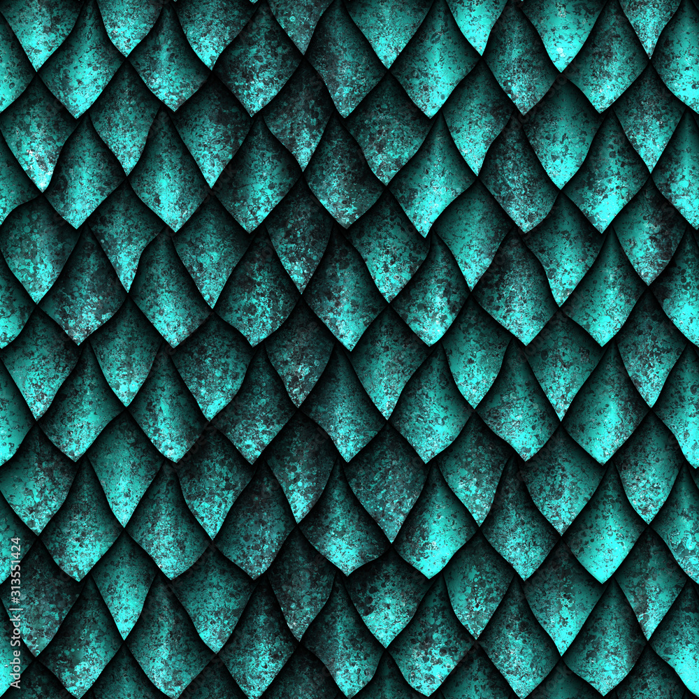 Seamless texture of dragon scales, reptile skin, 3d illustration Stock ...