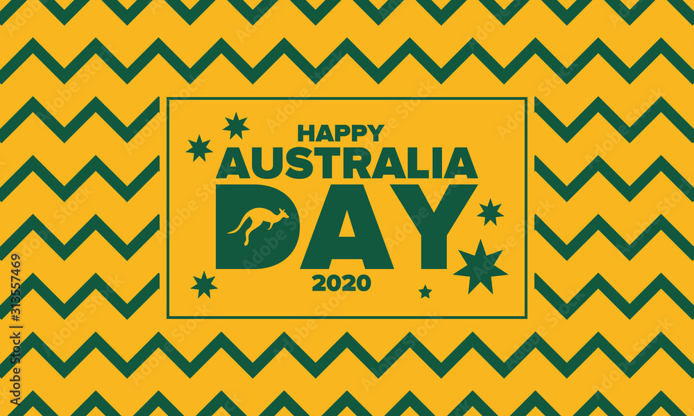 Australia Day. National happy holiday, celebrated annual in January 26 ...