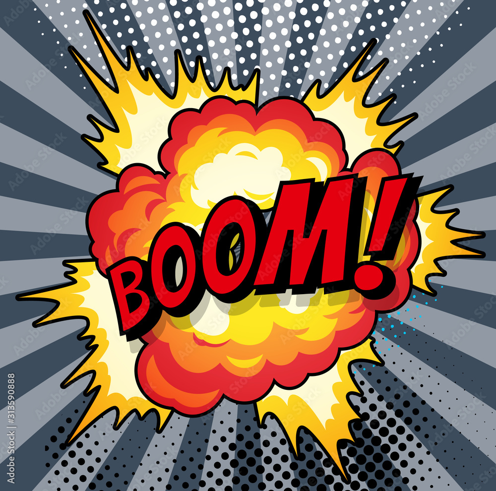 Cartoon, Boom explosion Comic Speech Bubble. Comic book page Stock ... Cartoon, Boom explosion Comic Speech Bubble. Comic book page Stock ...