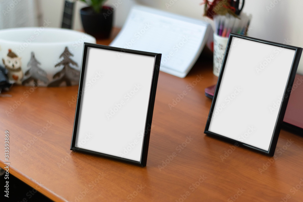 Black Photo Frame Blank Mockup Stock Photo | Adobe Stock