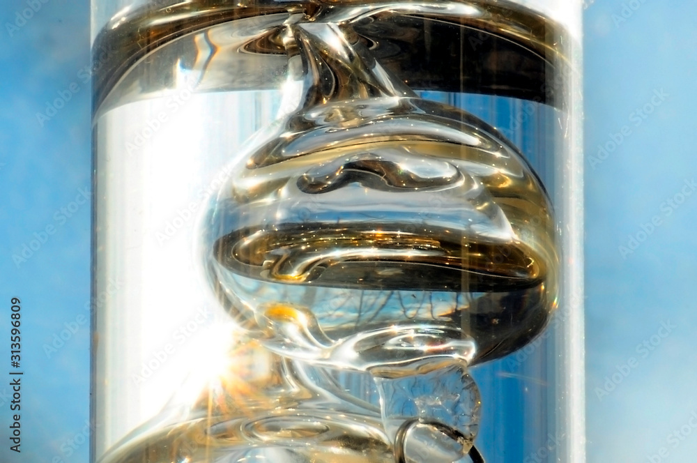 Thermometer glass ball in water Stock Photo | Adobe Stock