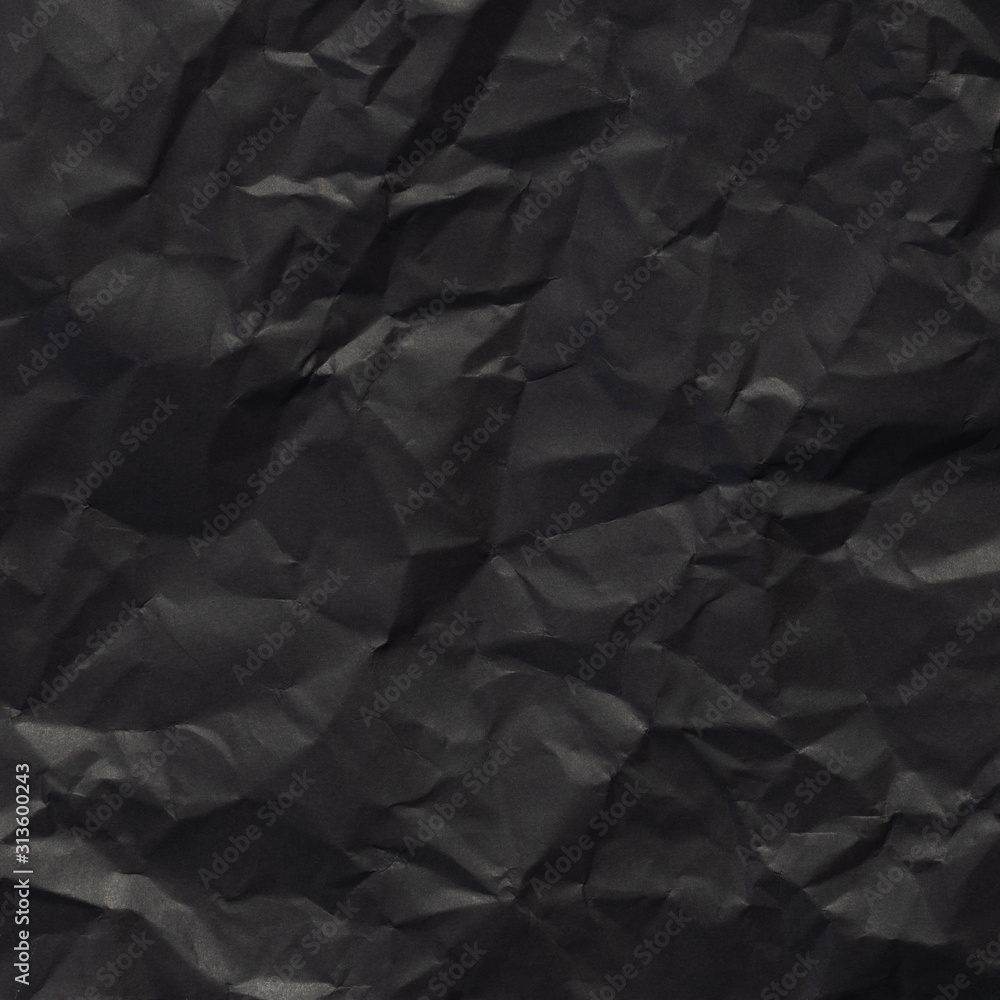 black paper texture background, crumpled pattern Stock Photo | Adobe Stock
