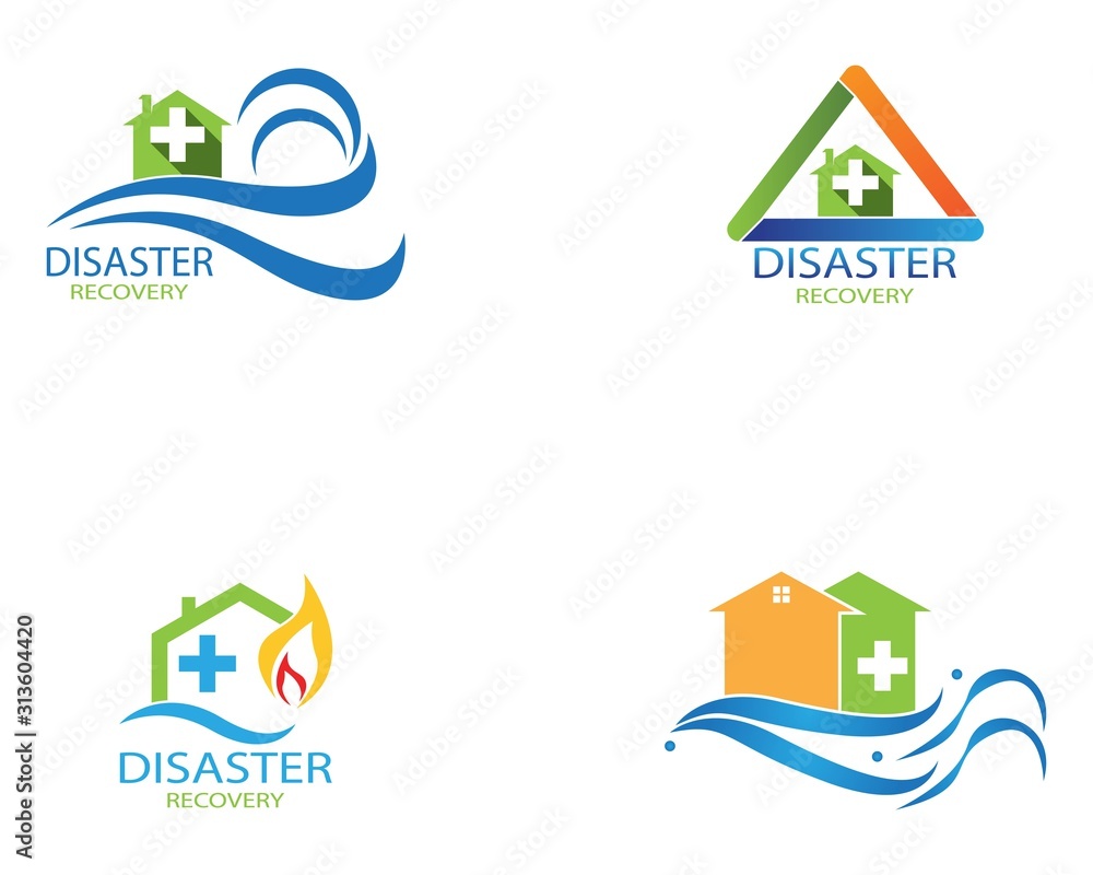 Disaster recovery logo vector illustration Stock Vector | Adobe Stock