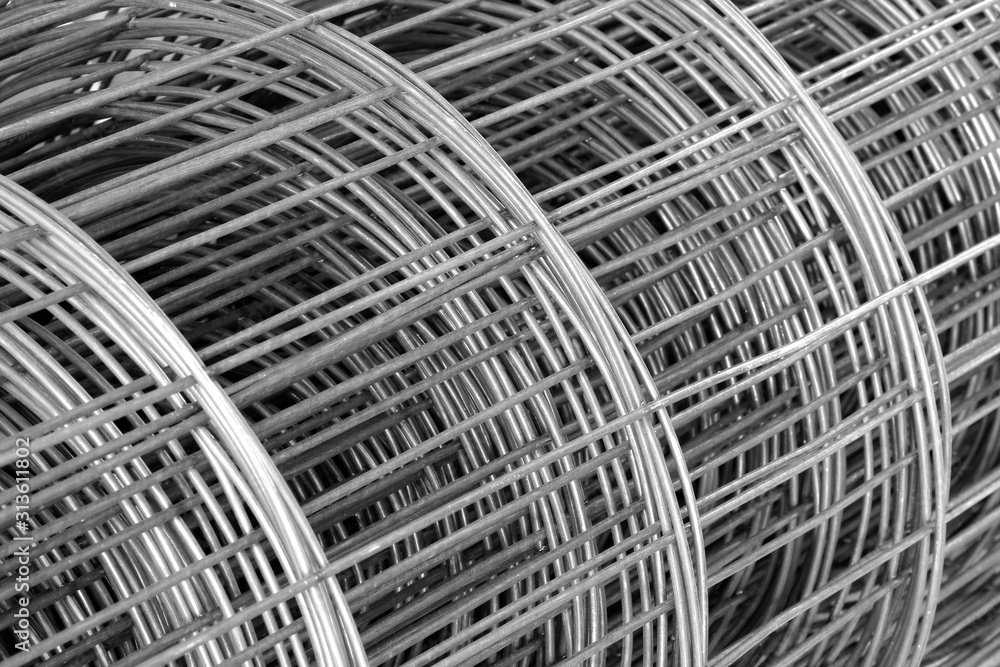 Wire Mesh. Construction rebar steel work reinforcement. Stock Photo ...