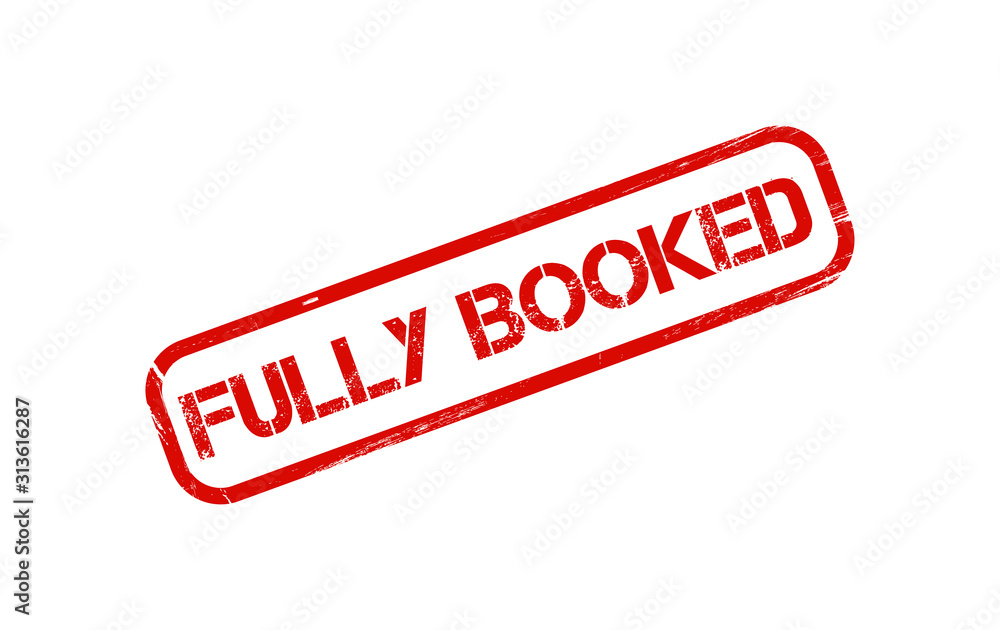 Fully booked rectangular stamp isolated on white background Stock Vector | Adobe Stock