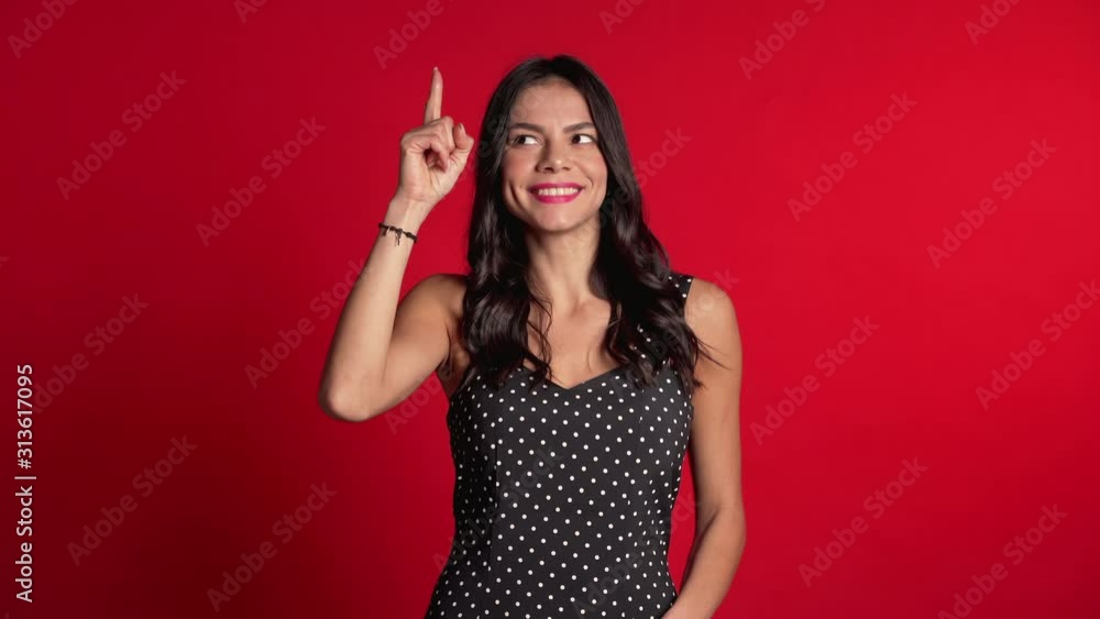 Vidéo Stock Portrait of young hispanic thinking pondering woman having ...