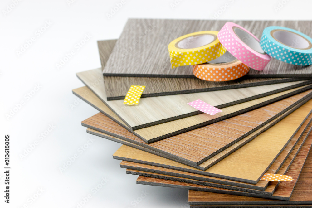 vinyl sack sample for home interior design for floor tiles Stock Photo ...