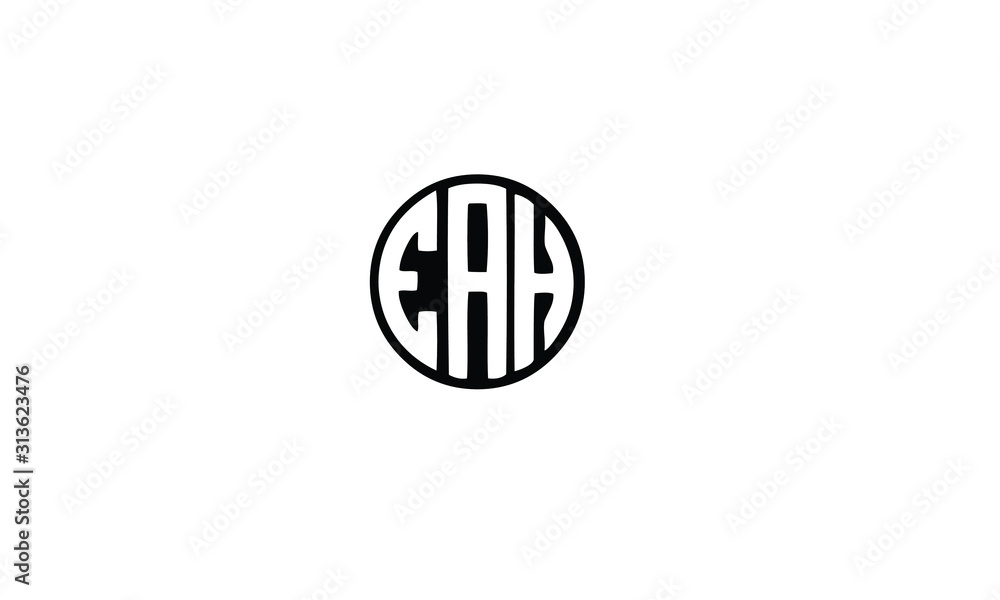 EAH abstract vector logo monogram template Stock Vector | Adobe Stock