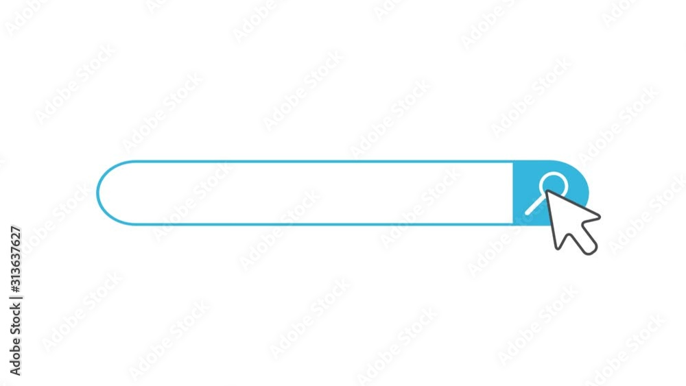 Flat search bar animation video. Internet searching engine line, entry ...