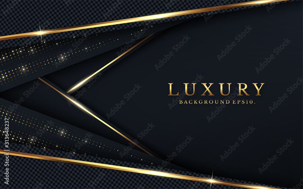Modern luxury background carbon 3d VIP vector overlap layer on dark and ...