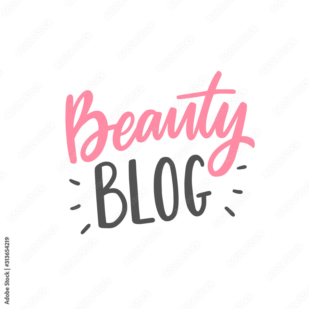 Beauty blog hand written logo for overlay, print, social media. Logo ...