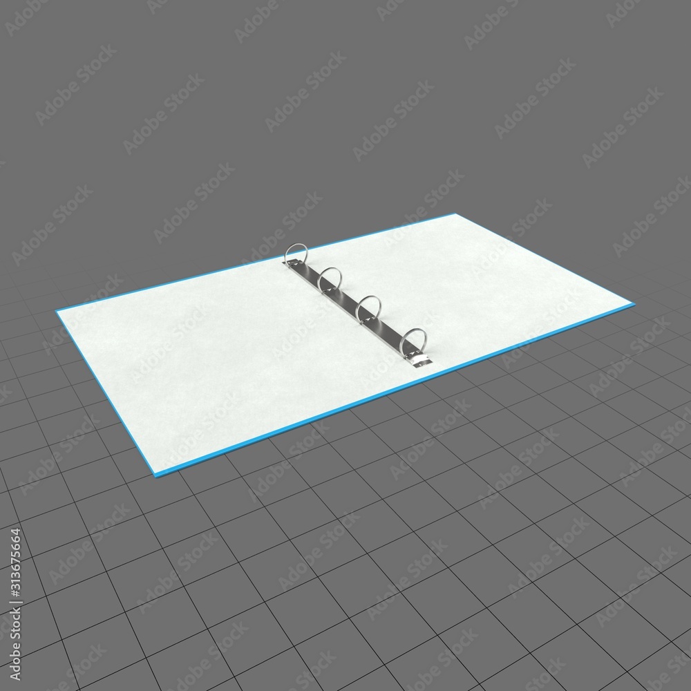 Open ring binder 2 Stock 3D asset | Adobe Stock