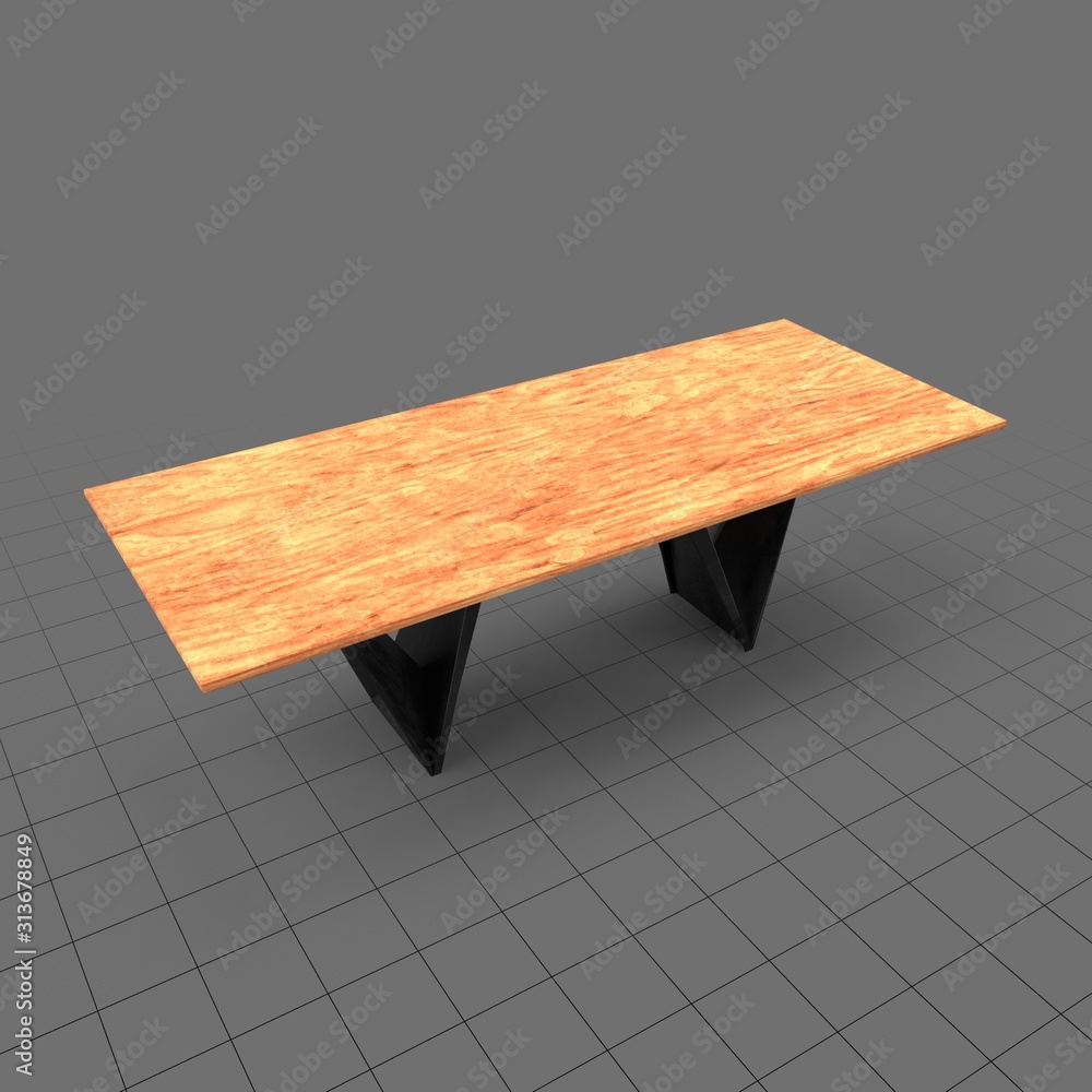 Modern dining table Stock 3D asset | Adobe Stock