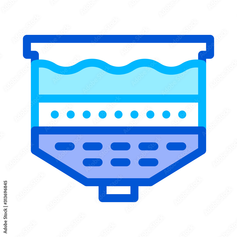 Water Treatment Filtration System Vector Icon Sign Thin Line. Water ...