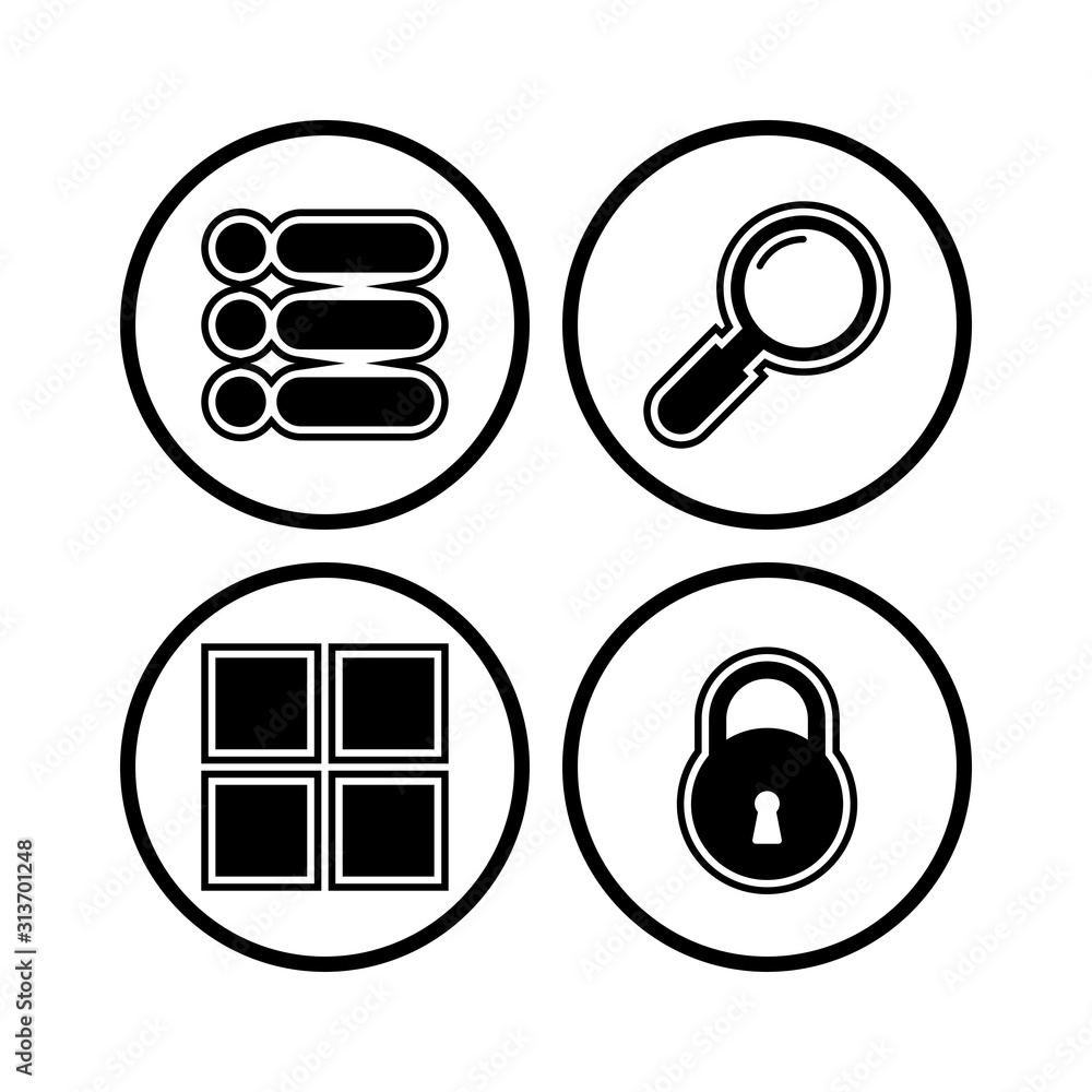 4 basic elements Icons For Personal And Commercial Use... Stock ...
