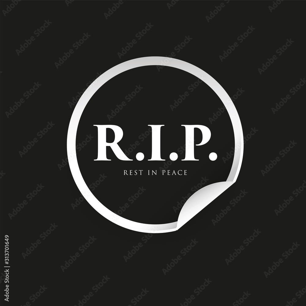 Rest in Peace sign black Stock Vector | Adobe Stock