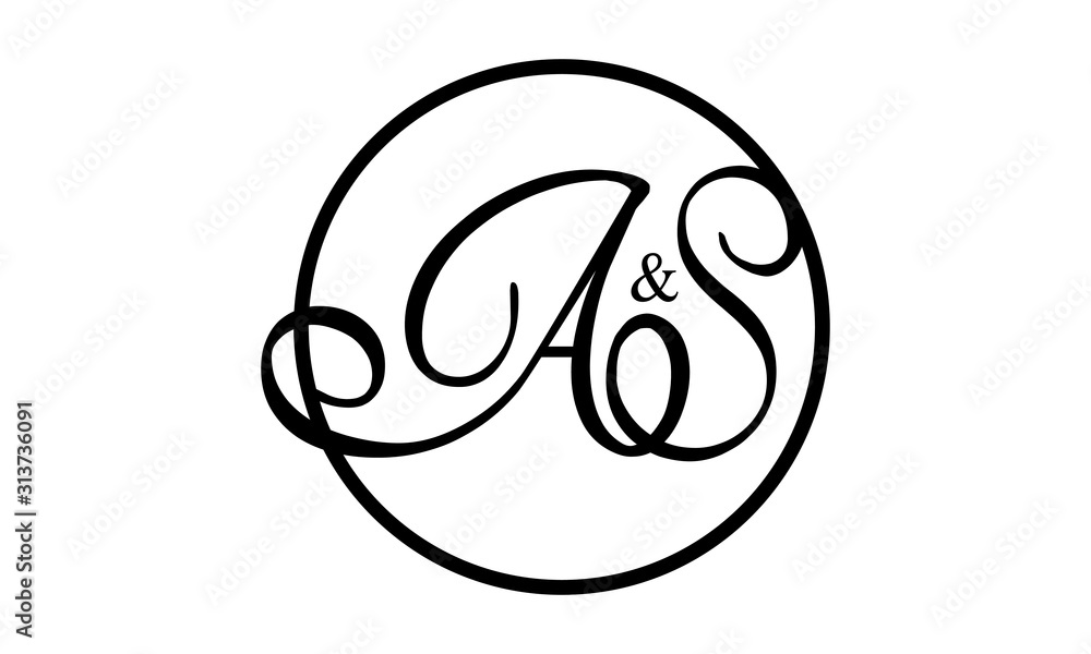 initial wedding as logo vector Stock Vector | Adobe Stock