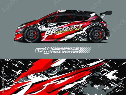 Drift car graphic livery design vector. Graphic abstract stripe racing ...
