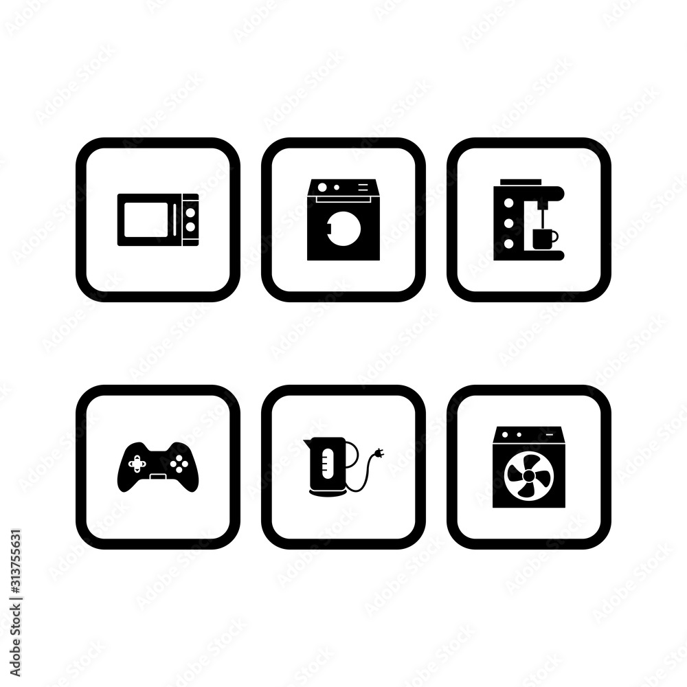 6 Electronic devices Icons For Personal And Commercial Use... Stock ...