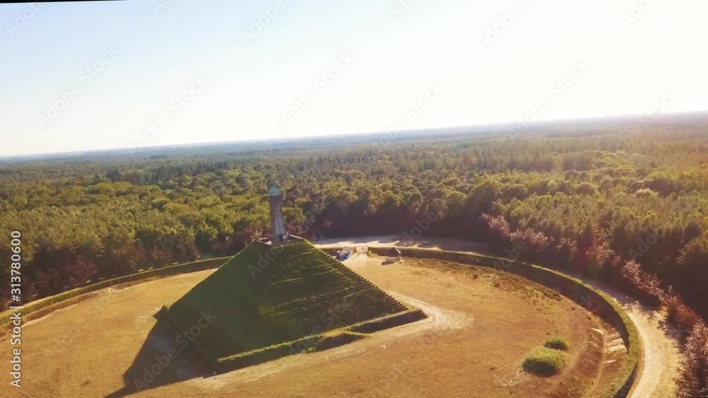 Birds eye view of the Pyramid of Austerlitz showing the pyramid of ...