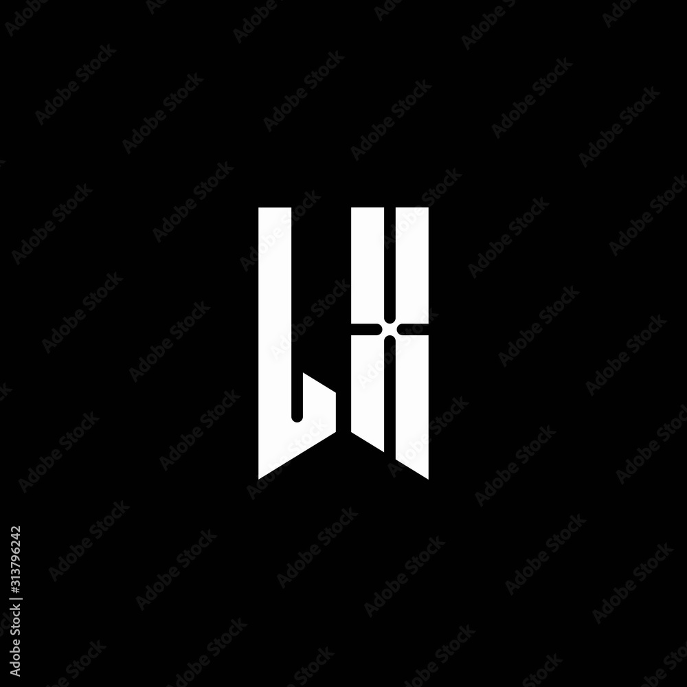 LX logo monogram with emblem style isolated on black background Stock ...