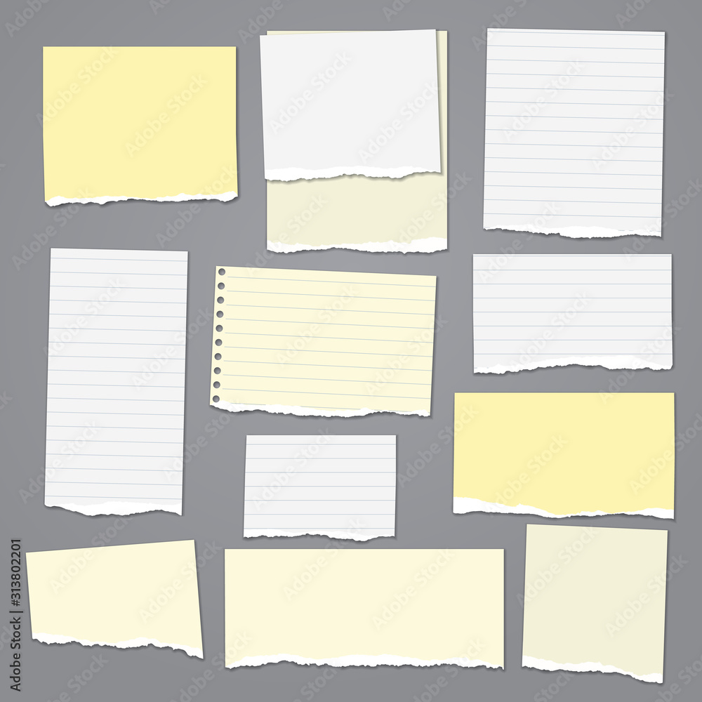 Torn Yellow Notebook Paper