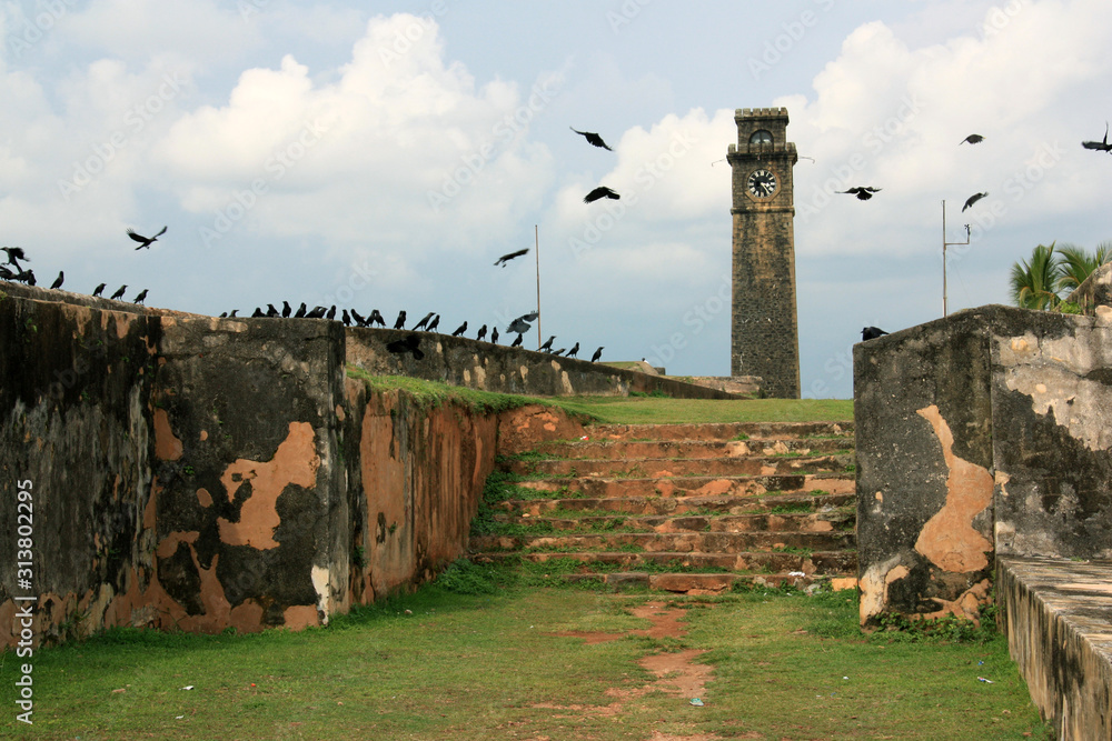 The Galle Fort, an old colonial fortified bastion in Galle, Sri Lanka ...