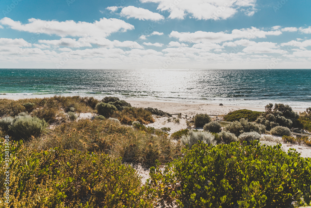 detail of Cottesloe Beach, one of the most iconic beaches near Perth ...