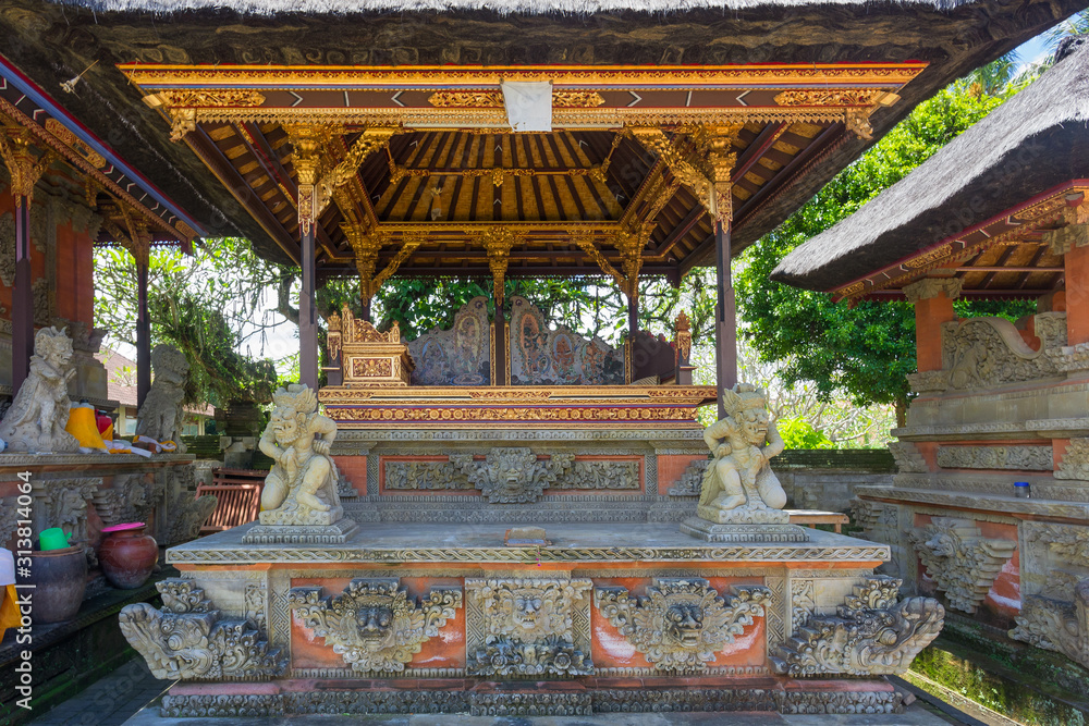 The Hindu Temple of Pura Puseh Desa Batuan. Unique Balinese style ...