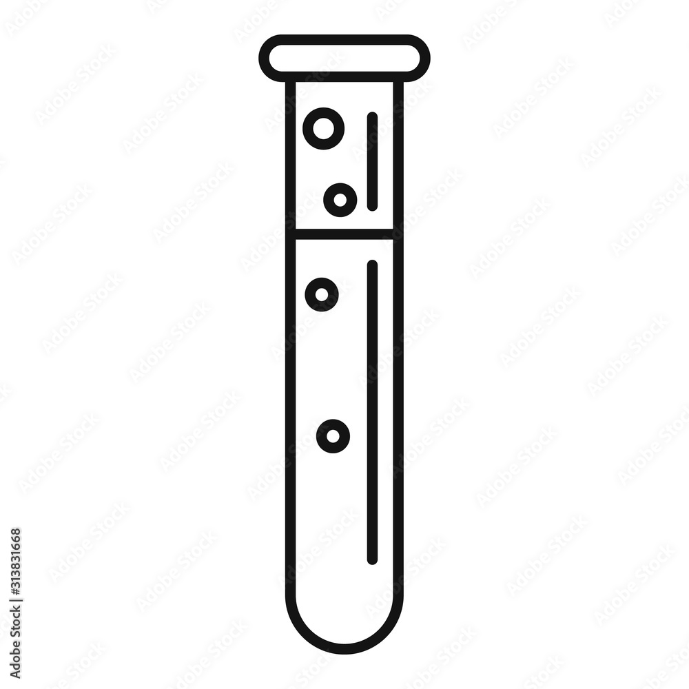 Boiling test tube icon. Outline boiling test tube vector icon for web ...