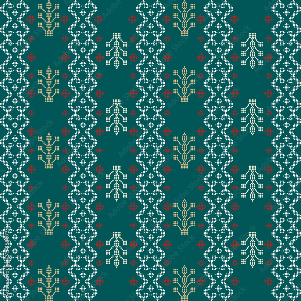 Beautiful Batak Ulos cloth motif with vertical design. Seamless pattern ...