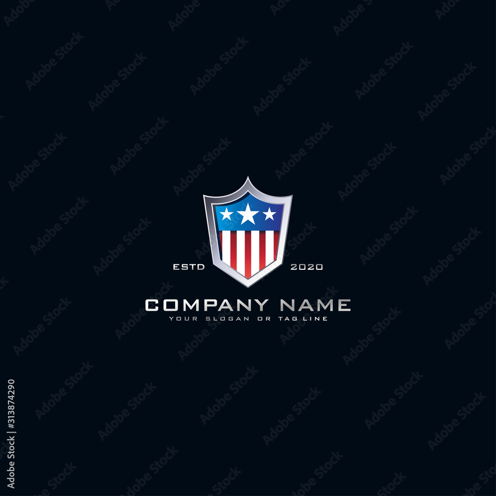 logo american shield vector Stock Vector | Adobe Stock