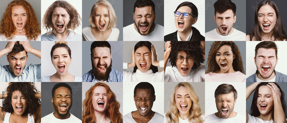 Group Of People Shouting