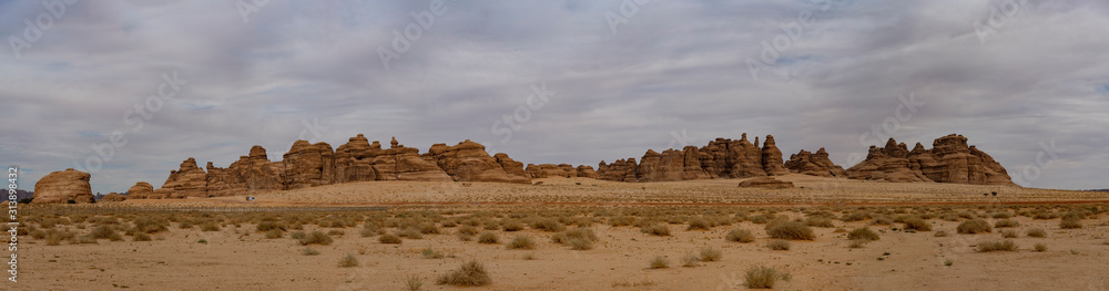 Outcrop geological formations, Al Ula in Saudi Arabia Stock Photo ...