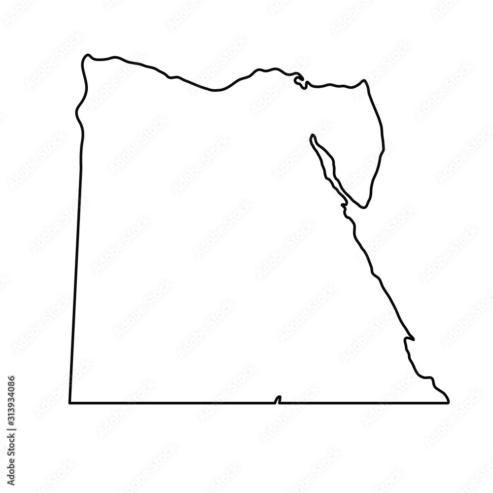 Egypt map. Vector Egypt map icon Stock Vector | Adobe Stock