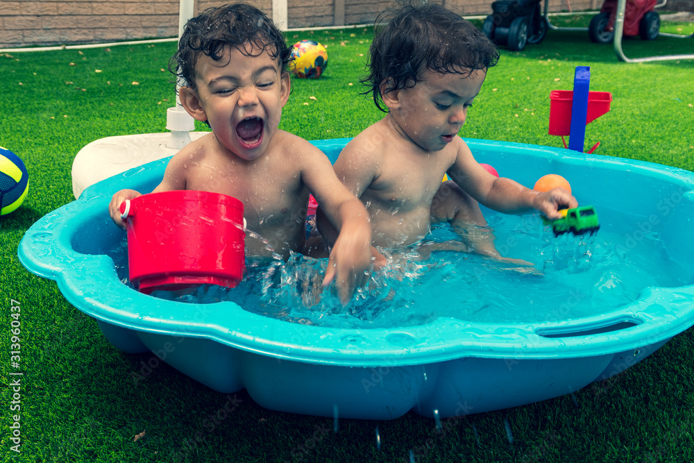 little boy in swimming pool Stock Photo | Adobe Stock